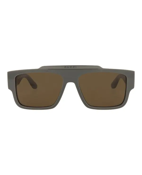 Gucci Square-frame Recycled Acetate Sunglasses - Grey Grey Brown (gg1460s/30014460/003)