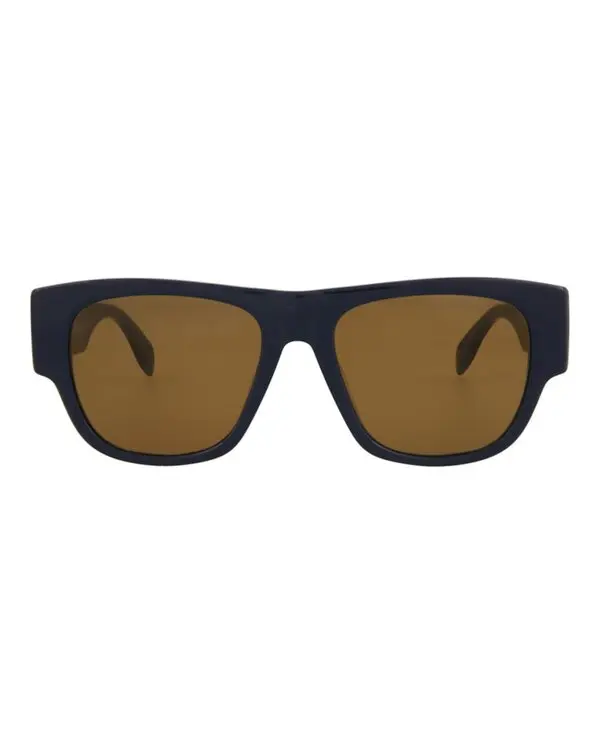 Alexander McQueen Square Frame Acetate Sunglasses - Blue Blue Brown (am0328s/30011474/004)