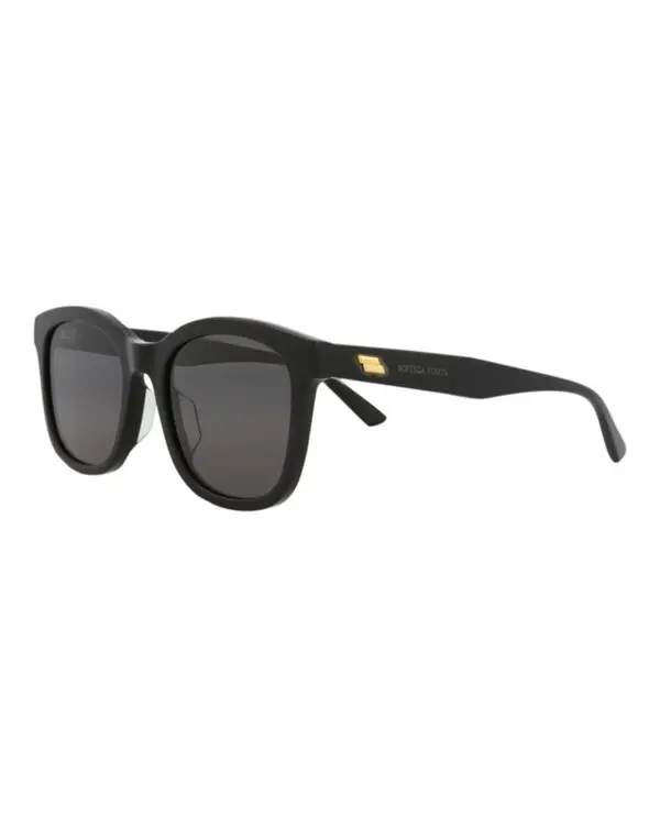 Bottega Veneta Round Frame Acetate Sunglasses - Black Black Grey (bv1080sk/30009237/001)