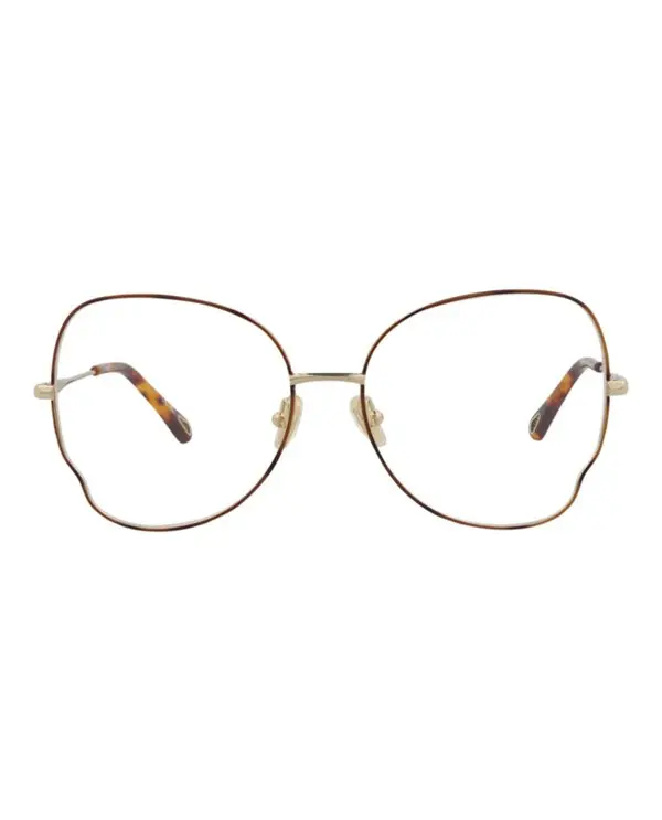 Chloé Cat Eye Optical Frames - Havana Gold Transparent (ch0098o/30012434/008)