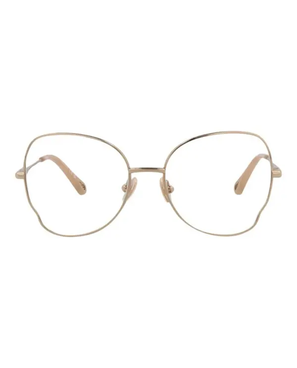 Chloé Round Metal Optical Frames - Gold Gold Transparent (ch0098o/30012434/002)
