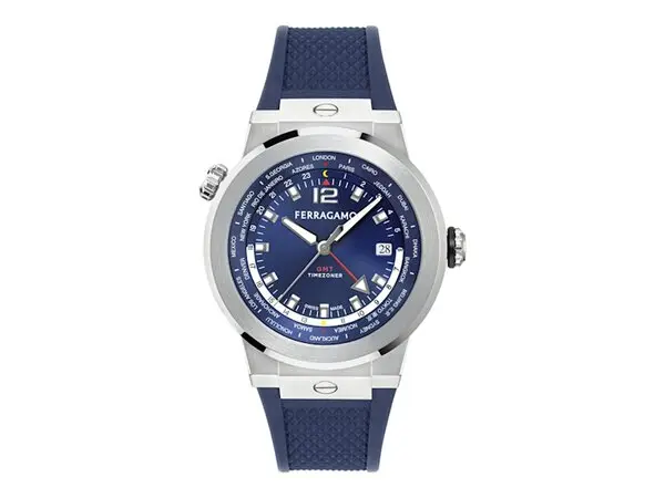 FERRAGAMO F80 Gmt Worldtime Watch - Stainless Steel