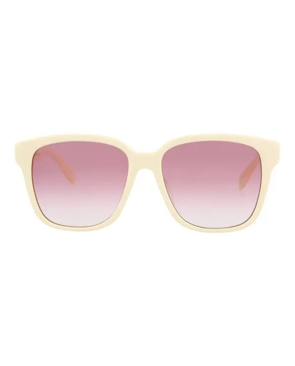 Alexander McQueen Square Frame Acetate Sunglasses - White White Pink (am0331sk/30011454/004)