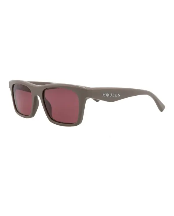 Alexander McQueen Square Frame Recycled Acetate Sunglasses - Brown Brown Violet (am0472s/30015681/003)