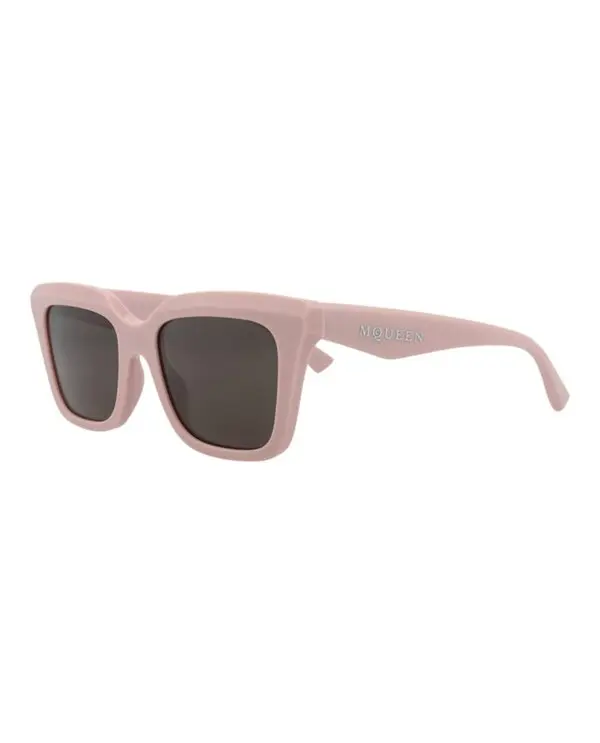 Alexander McQueen Square Frame Recycled Acetate Sunglasses - Pink Pink Grey (am0473s/30015682/005)