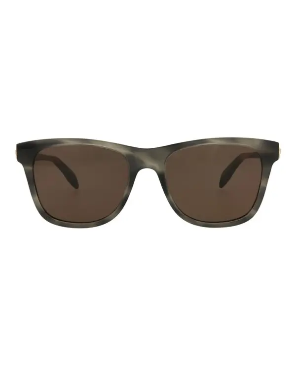 Alexander McQueen Square Frame Acetate Sunglasses - Grey Grey Brown (am0158s/30006088/004)