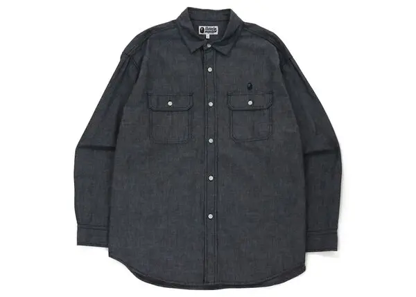 A BATHING APE Chambray Loose Fit Shirt