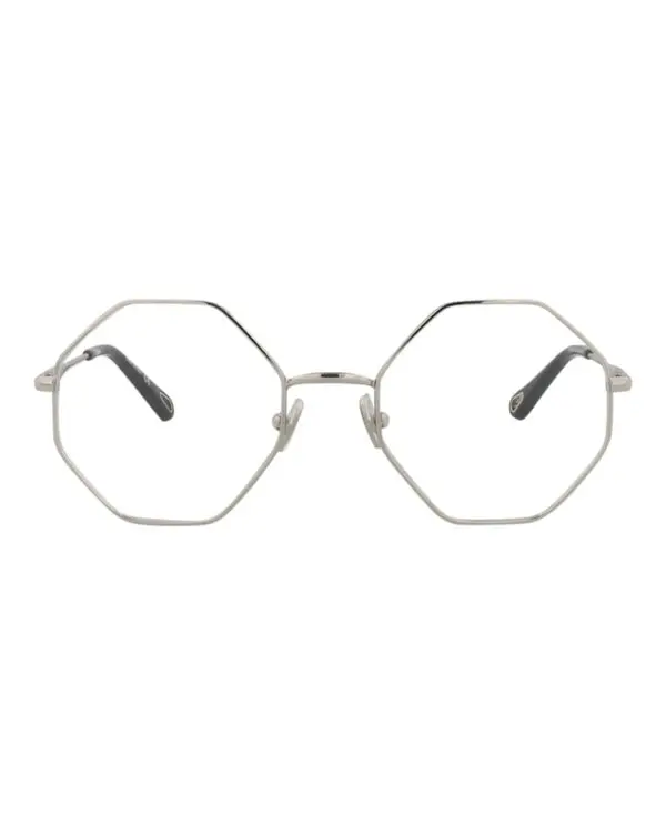 Chloé Square Metal Optical Frames - Silver Silver Transparent (ch0022o/30009816/003)