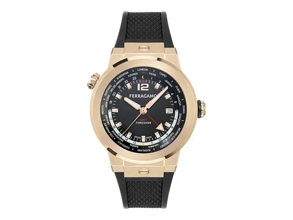 FERRAGAMO F80 Gmt Worldtime Strap Watch - Stainless Steel