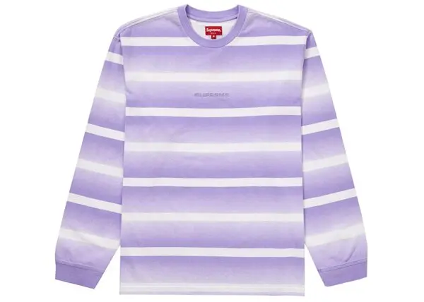 Supreme Fade Stripe Long Sleeve Top - Purple