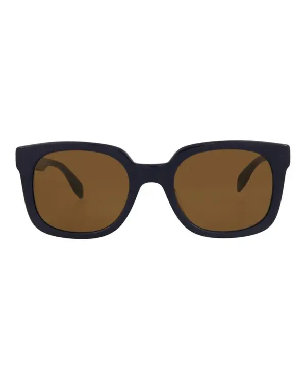 Alexander McQueen Acetate Square Frame Sunglasses - Blue Blue Brown (am0348s/30012327/004)