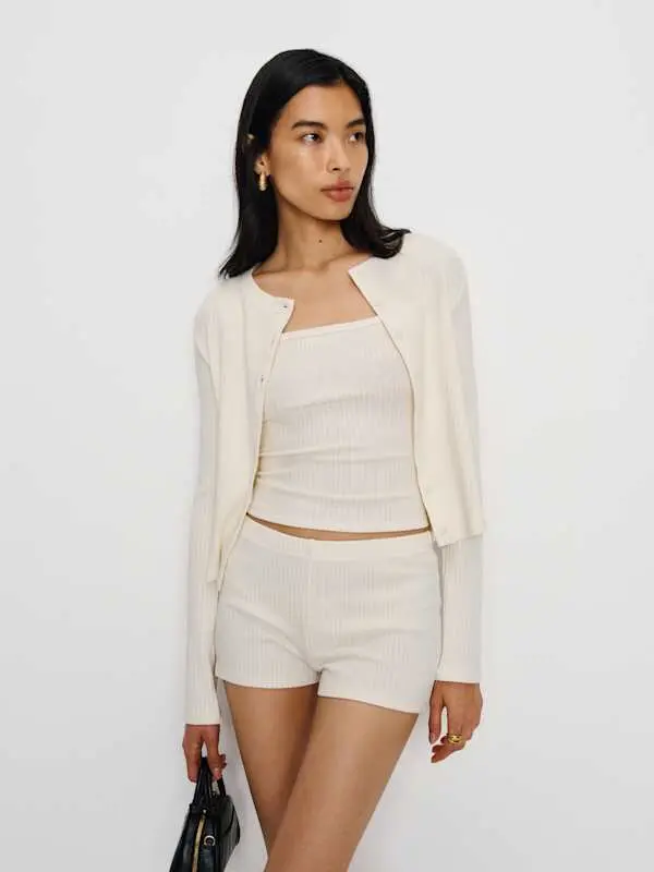 REFORMATION Kai Knit Three-piece Set - Ivory