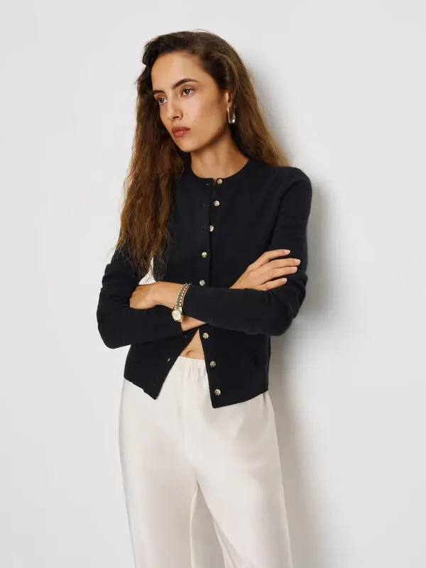 REFORMATION Farren Cashmere Crew Cardigan
