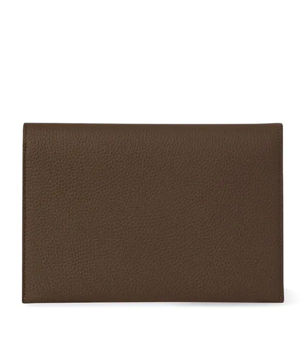 THE ROW Calfskin Travel Pouch - Brown