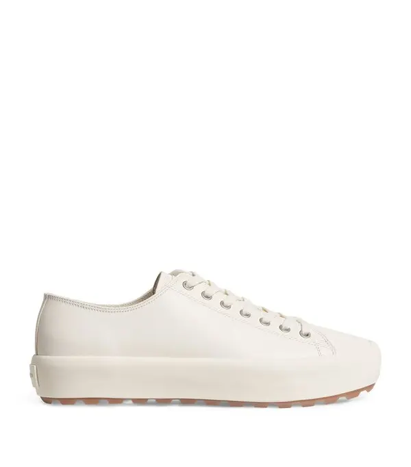Sandro Leather Vulca Sneakers - Beige