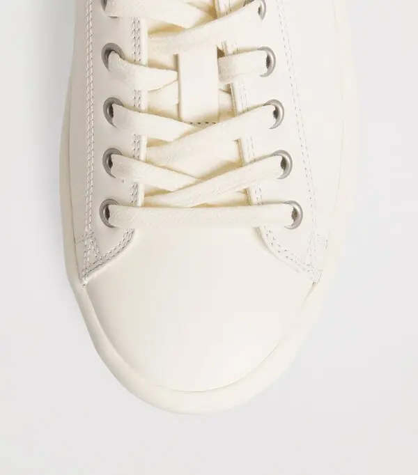 Sandro Leather Vulca Sneakers - Beige