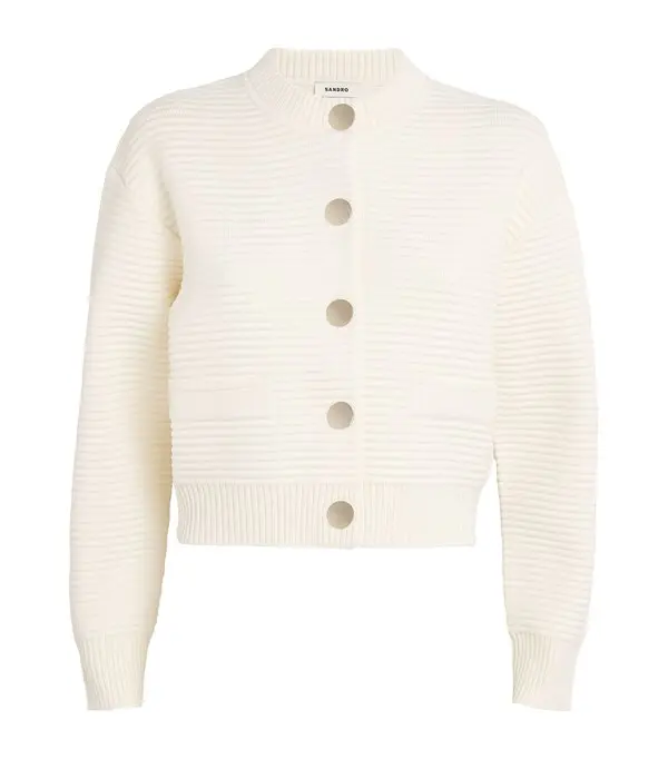 Sandro Textured Knit Cardigan