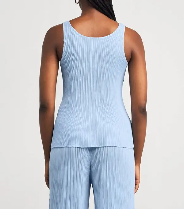 Issey Miyake Hatching Pleats Tank Top