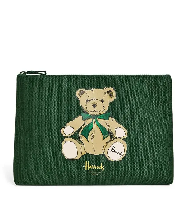 Harrods Henry Bear Pouch - Green