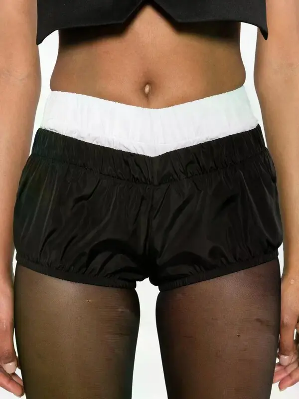 VESTIAIRE D'UN OISEAU LIBRE Panelled Mini Shorts