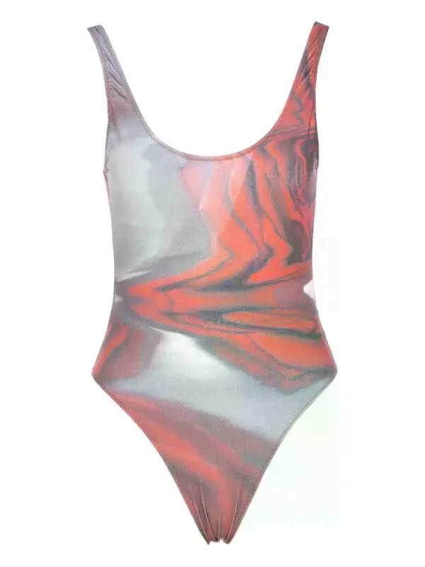 Jean Paul Gaultier Printed Swimsuit - Red