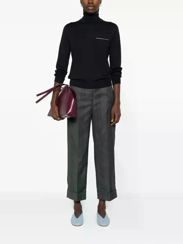 Peserico Cuffed Herringbone Trousers