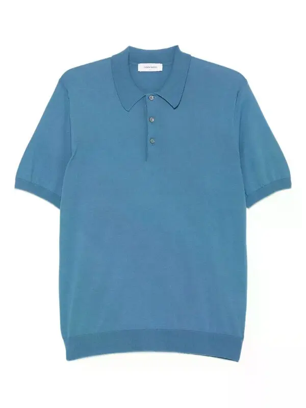 GRAN SASSO Short-sleeve Polo Shirt - Blue