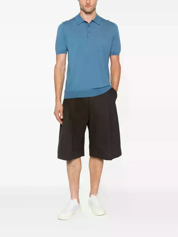 GRAN SASSO Short-sleeve Polo Shirt - Blue
