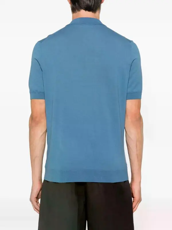 GRAN SASSO Short-sleeve Polo Shirt - Blue