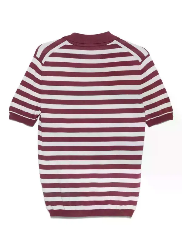 GRAN SASSO Striped Polo-neck T-shirt