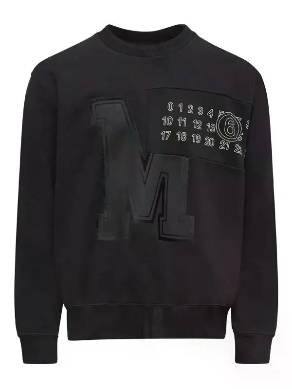 MAISON MARGIELA Appliqué Logo Sweatshirt - Black