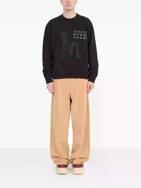 MAISON MARGIELA Appliqué Logo Sweatshirt - Black