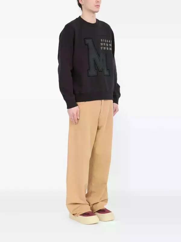 MAISON MARGIELA Appliqué Logo Sweatshirt - Black