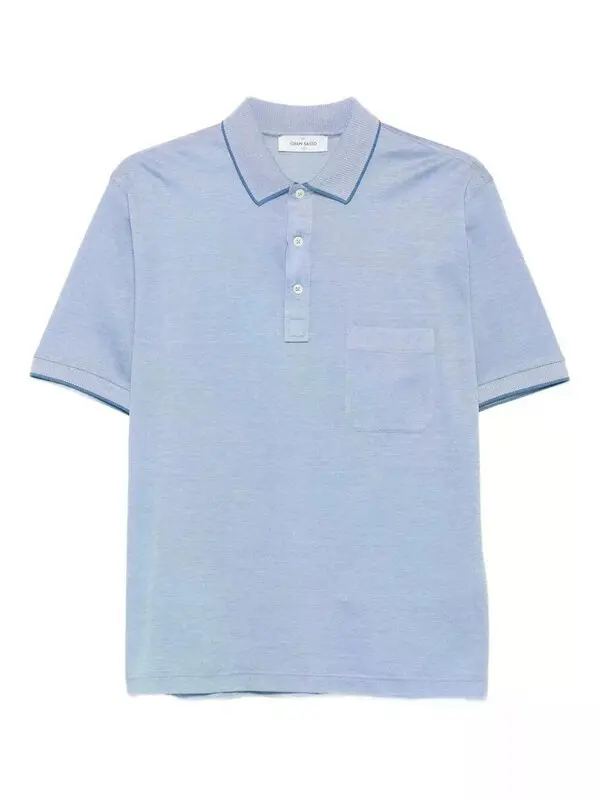 GRAN SASSO Pocket Cotton Polo Shirt