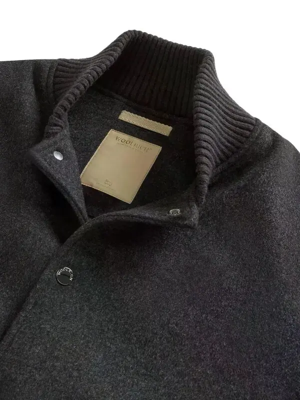 Woolrich Wool Twill Pocket Bomber - Grey