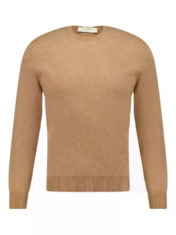 PIACENZA CASHMERE 1733 Crew Neck Cashmere Sweater - Brown