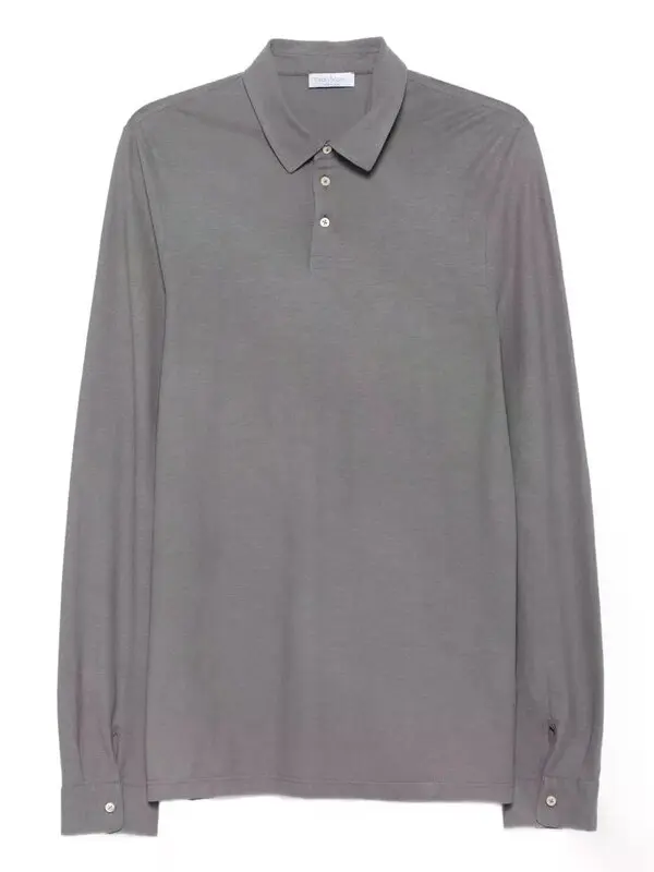 GRAN SASSO Long-sleeves Polo Shirt - Grey