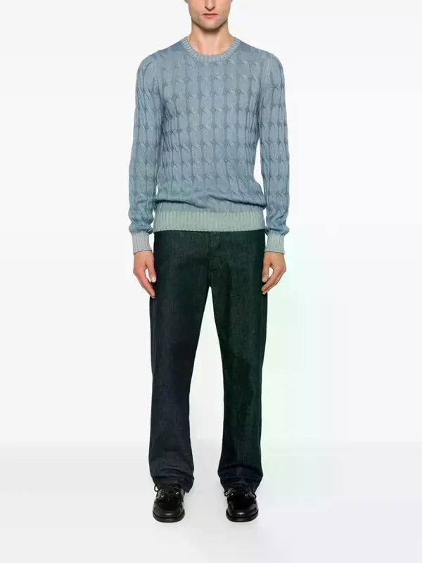 GRAN SASSO Cable-knit Sweater - Blue