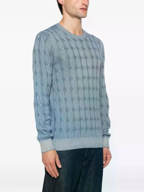 GRAN SASSO Cable-knit Sweater - Blue