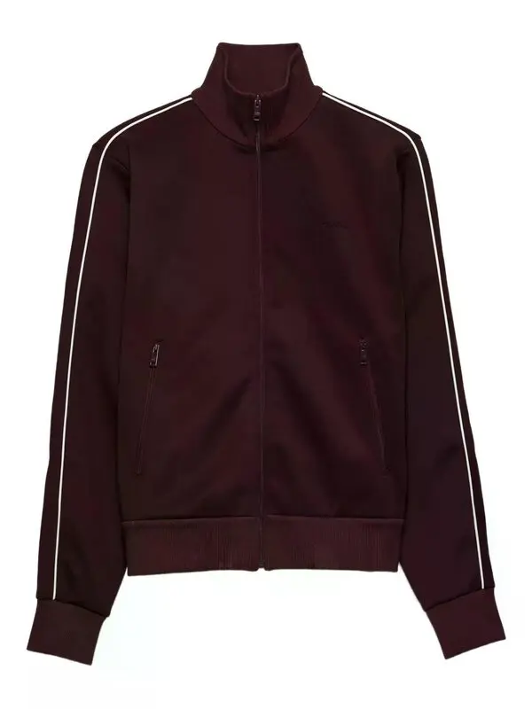 Prada Stripe-detail Zip-fastening Track Jacket - Red