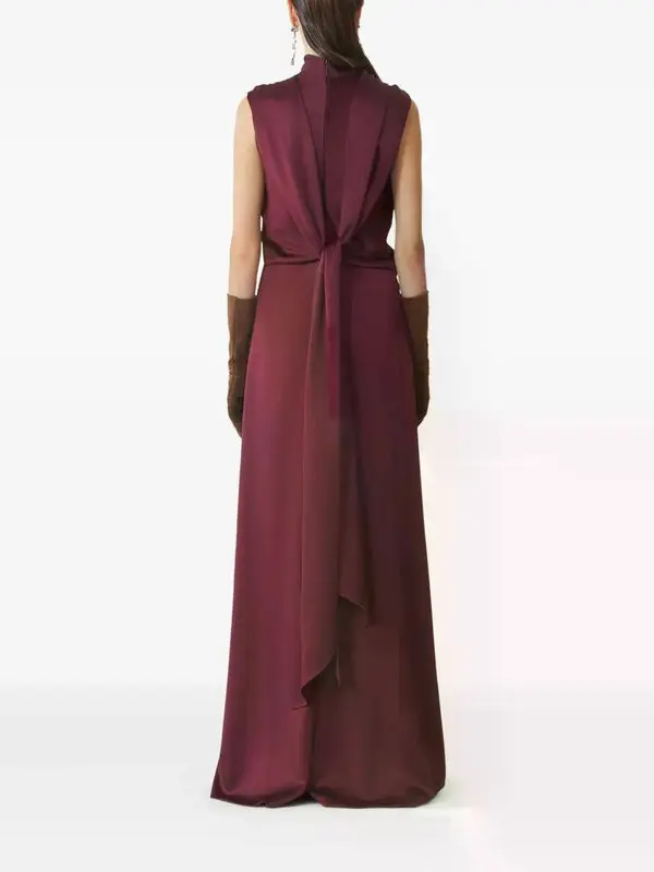 LANVIN High-neck Twisted Jumpsuit - Red
