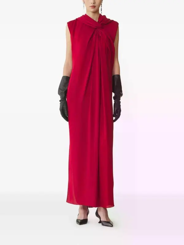 LANVIN Draped Maxi Dress - Red