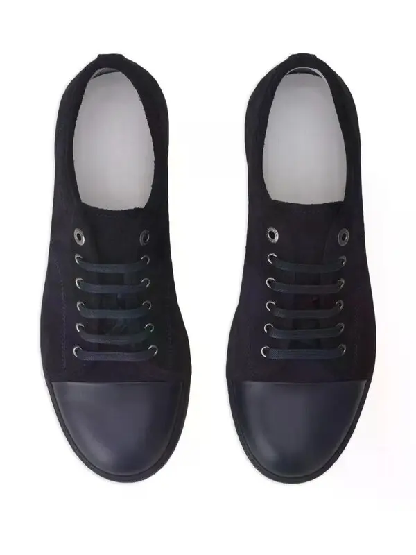 LANVIN Leather Cap-toe Sneakers - Blue