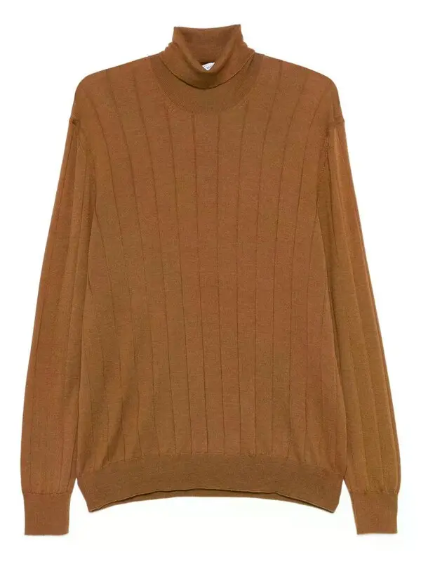 GRAN SASSO Wool-blend Turtleneck Sweater - Brown