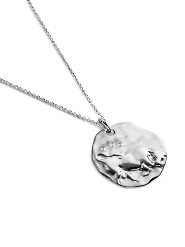 Monica Vinader Taurus Zodiac Pendant Necklace - Silver