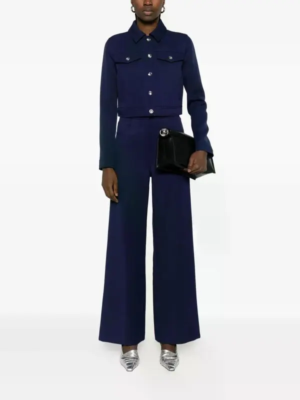 Patrizia Pepe Elasticated-waist Wide Leg Trousers