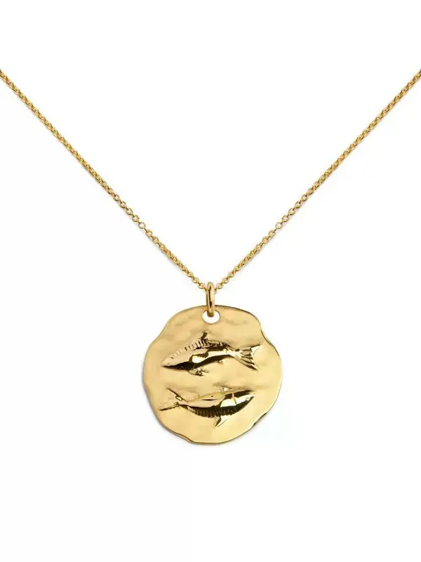 Monica Vinader Gp Zodiac Pisces Necklace - Gold