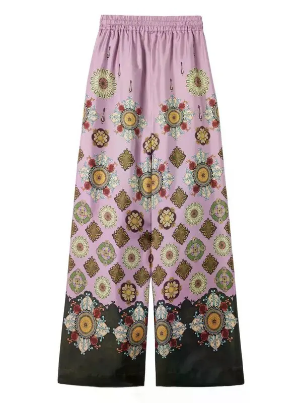 La DoubleJ Floral-print Trousers - Pink
