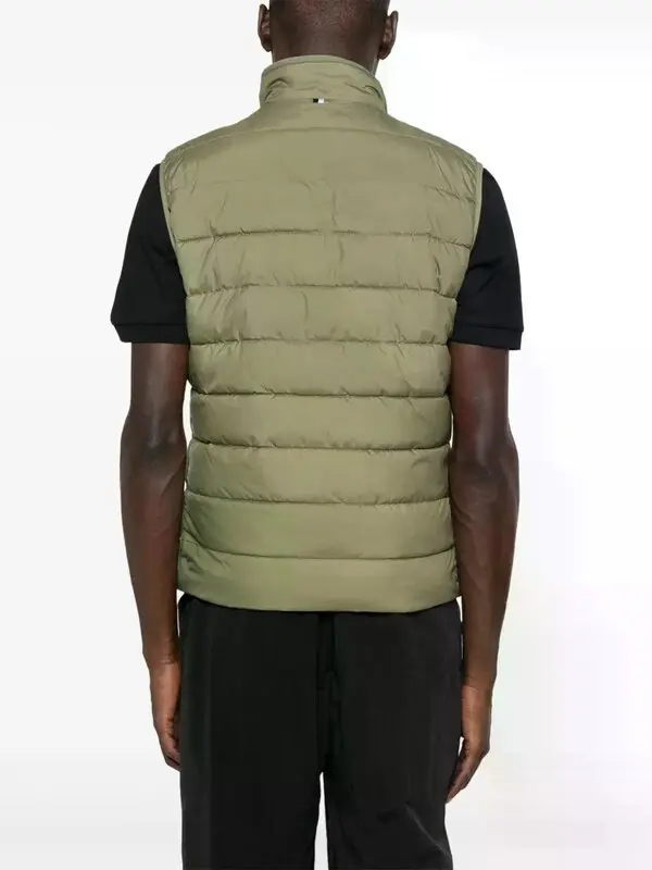 BOSS Quilted Panelled Gilet - Green