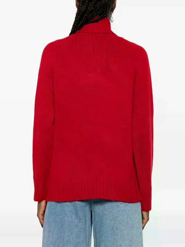 Zadig&Voltaire High-neck Sweater With Button Details - Red